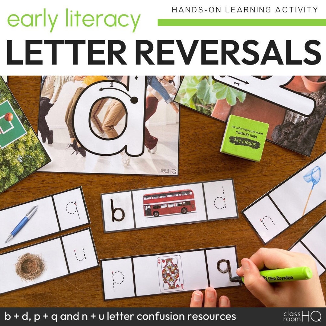 Letter Reversals BUNDLE - B + D, P + Q and N + U Letter Confusion ...