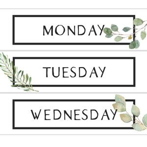 Botanical Greenery Theme Classroom Decor Editable Teacher Trolley 10 ...