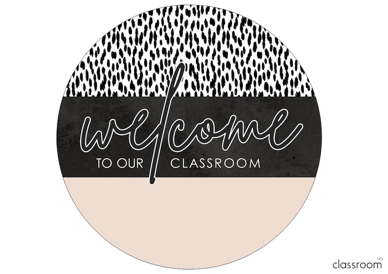 Modern Neutral Calm Class Theme Editable Class Door Decor and Bulletin ...