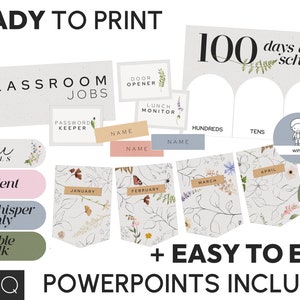 Vintage Cozy Natural Theme Classroom Decor BUNDLE | COTTAGECORE ...