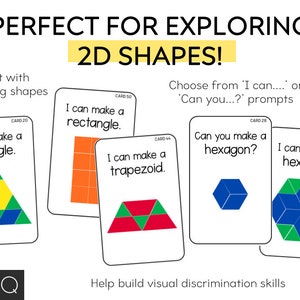 2D Shape Pattern Block STEM Challenge Cards - Etsy