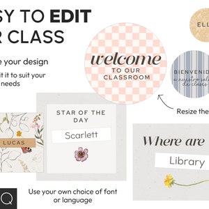 Vintage Cozy Natural Theme Editable Class Supply Labels, Student Name ...