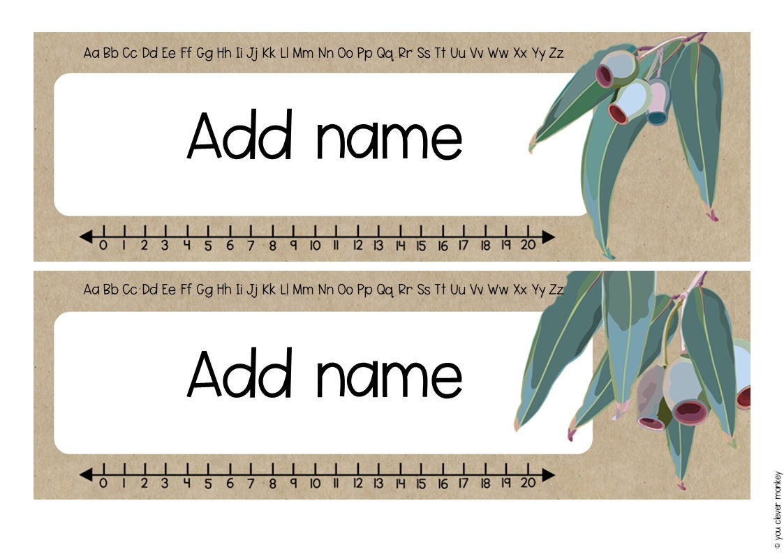 AUSSIE FLORA Editable Desk Plates - Etsy Australia