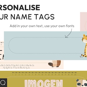 Wild Animal Zoo Theme Classroom Decor Student Desk Name Labels | ZOO ...