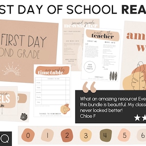 Modern Neutral Boho Theme Calm Classroom Decor Bundle | BOHO SUMMER - Etsy