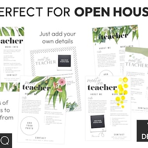 Australian Eucalyptus Theme Editable Meet the Teacher Templates and ...