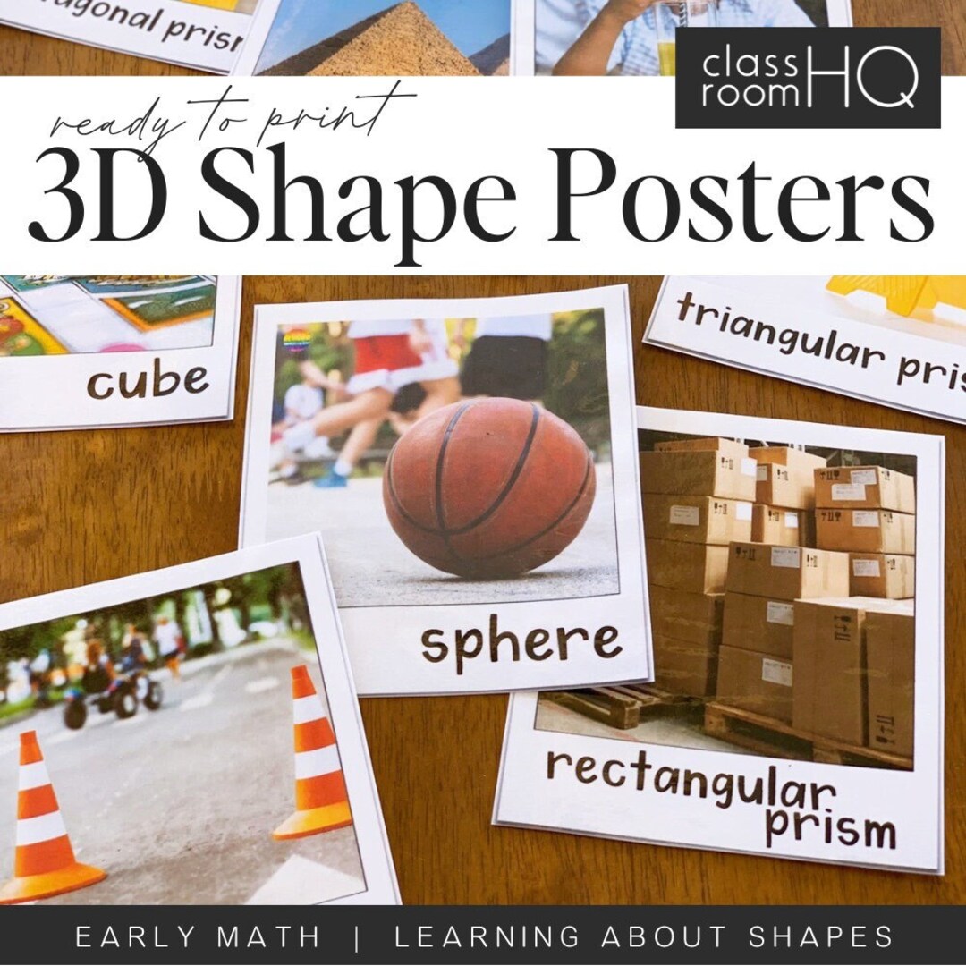 Non Fiction 3D Shape Posters With Real Life Photos - Etsy