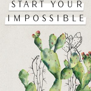 CACTUS Inspirational Growth Mindset Classroom Posters - Etsy