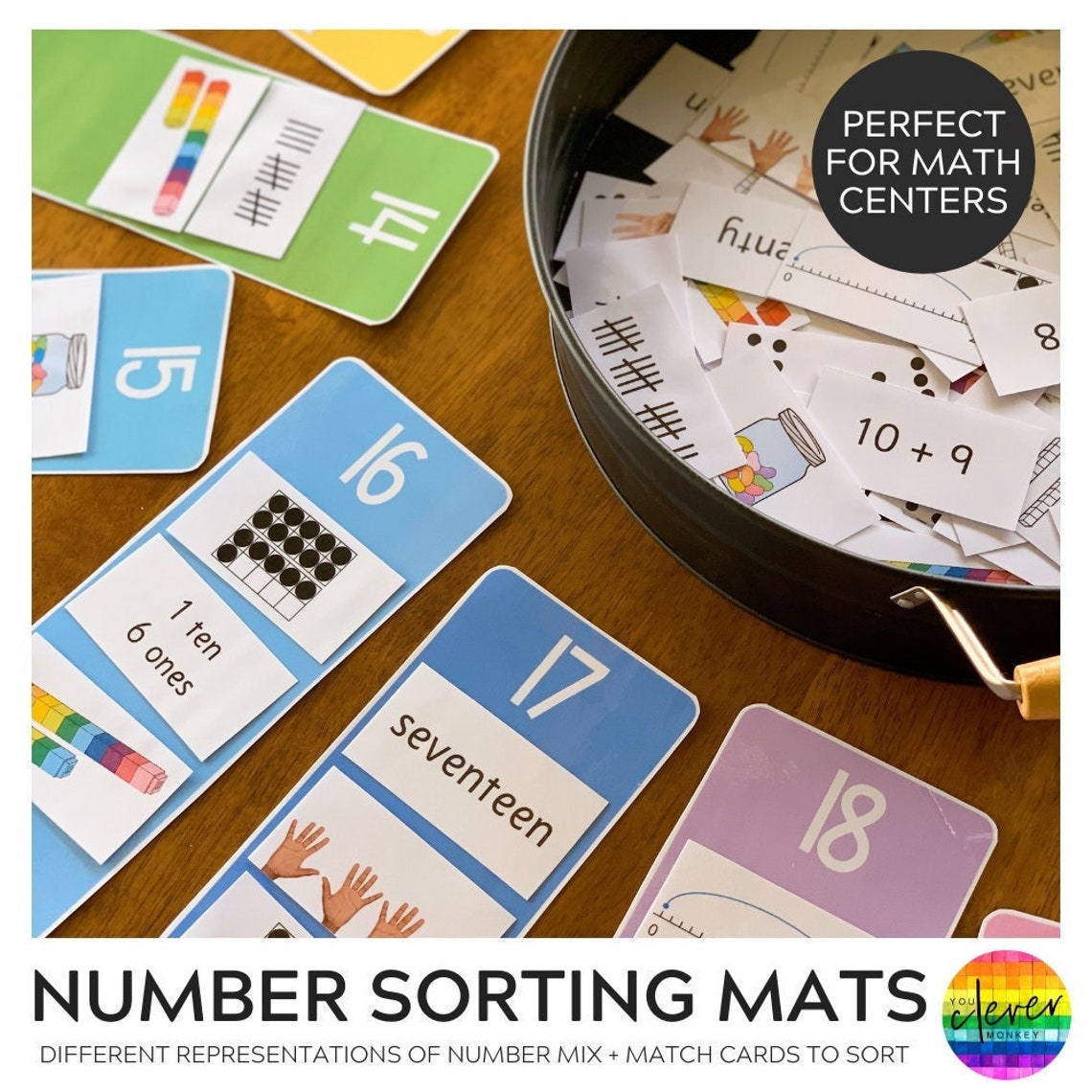 Number Sorting Mats 11-20 | Etsy