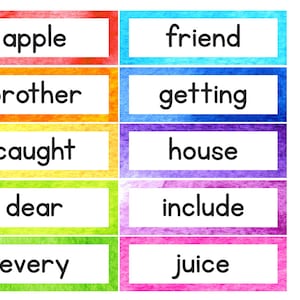 Watercolor Rainbow Theme Classroom Decor Word Wall Pack | WATERCOLOR ...