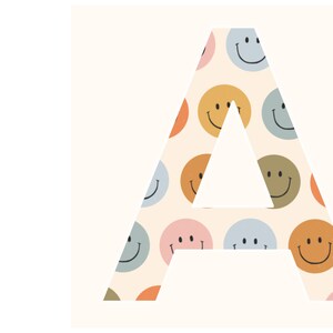 Retro Theme Vintage Rainbow Bulletin Board Letters Editable Lettering ...