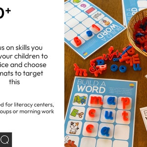Build A Word CVC CVCC CCVC Cvce Word Work Phonics Pack - Science of ...