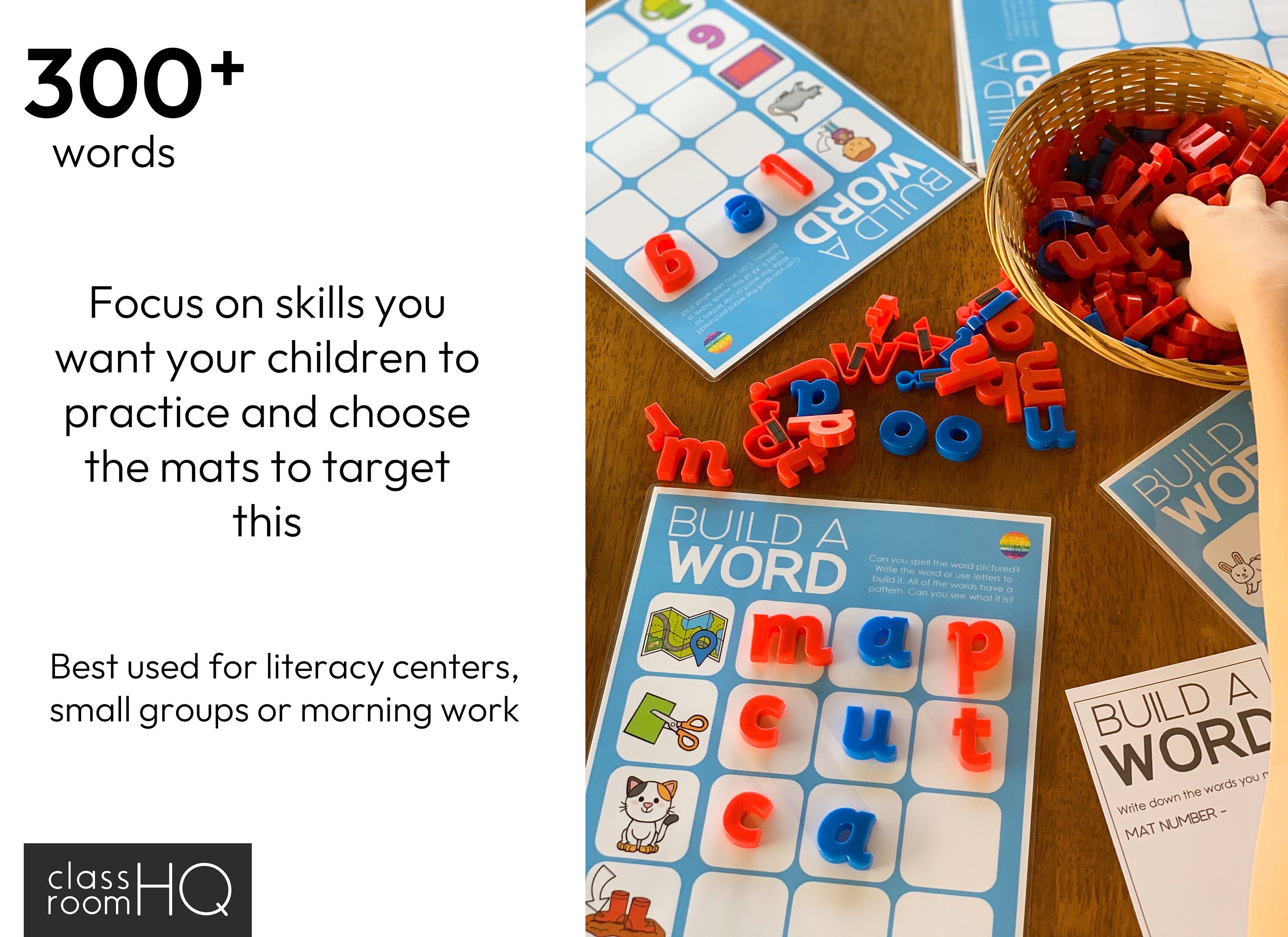 Build A Word CVC CVCC CCVC Cvce Word Work Phonics Pack - Science of ...