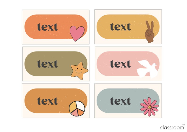 Retro Theme Vintage Rainbow Classroom Decor Teacher Toolbox Labels ...
