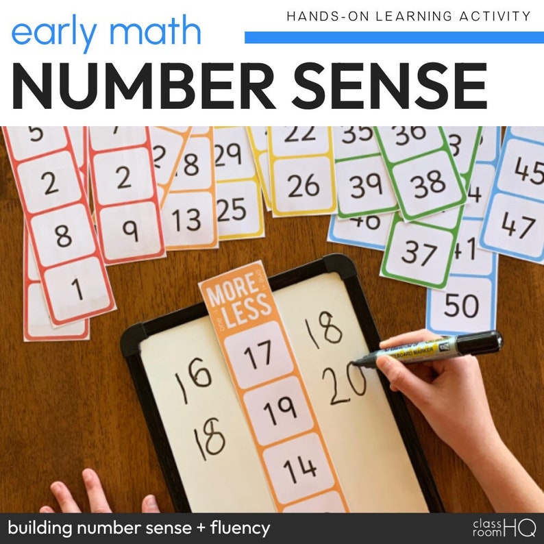 Number Sense Cards, Math Activity, 1 More 1 Less (digital Download) - Etsy