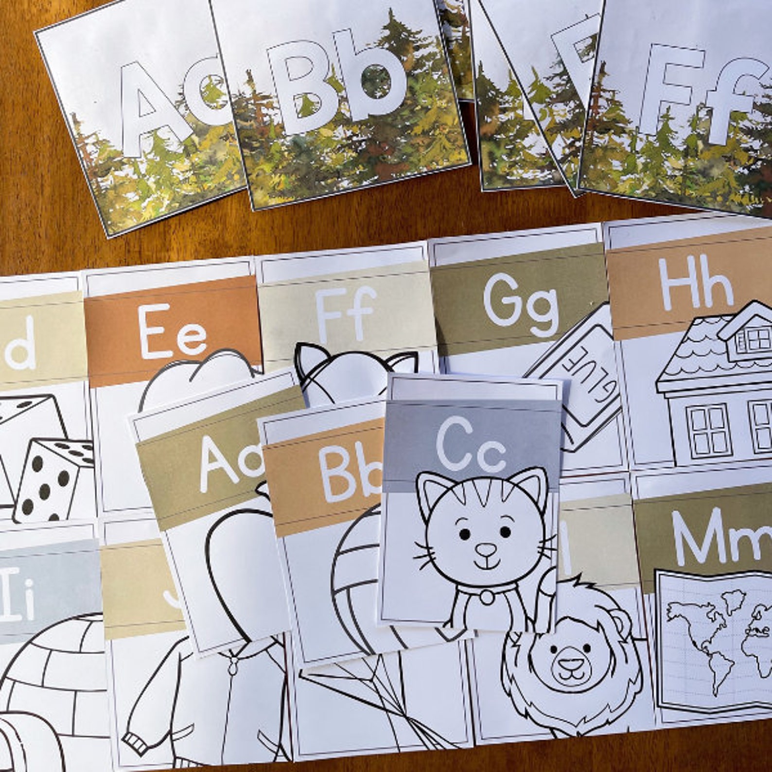 Woodland Forest INTO THE WOODS Alphabet Posters | Etsy