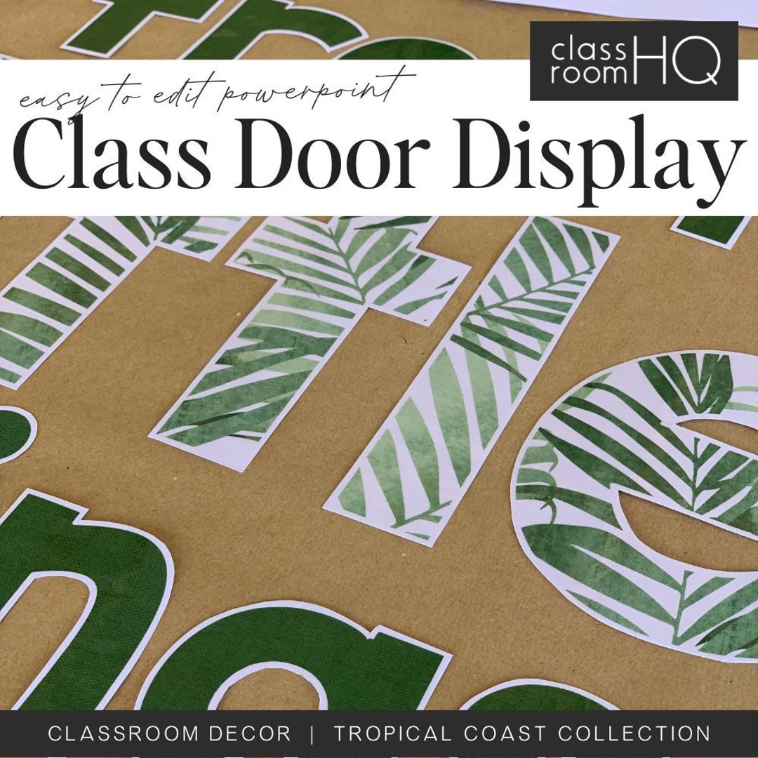 TROPICAL COAST Classroom Door Bulletin Board Display - Etsy