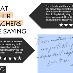 Pick A Partner - Rhyming Word Partner Cards for Class - Etsy