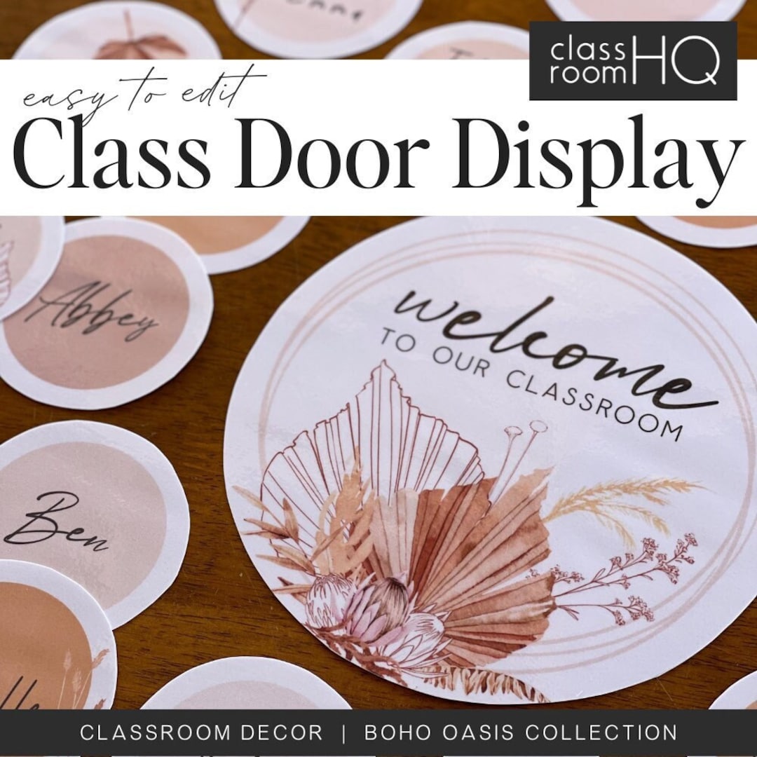 BOHO OASIS Classroom Door Bulletin Board Display Pack - Etsy Canada