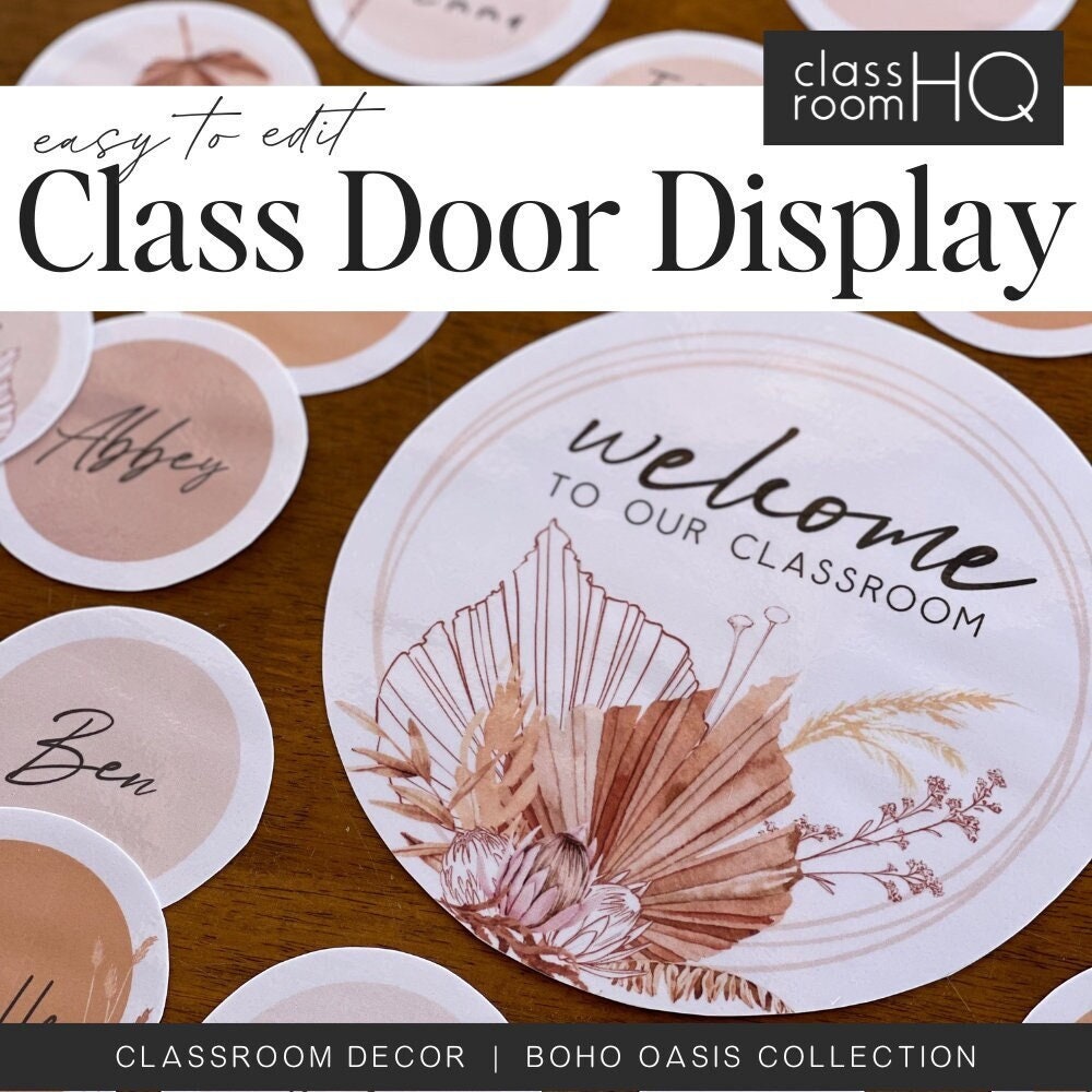 BOHO OASIS Classroom Door Bulletin Board Display Pack - Etsy Canada