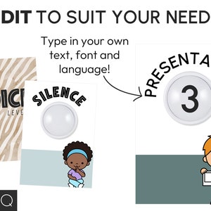 Wild Zoo Animal Theme Editable Voice Level Posters ZOO TALES Classroom ...