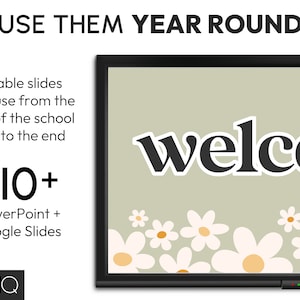 Retro Daisy Daily Slides With Timers Editable Powerpoint Plus Google ...