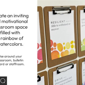 Watercolor Rainbow Theme Classroom Decor Inspirational Growth Mindset ...