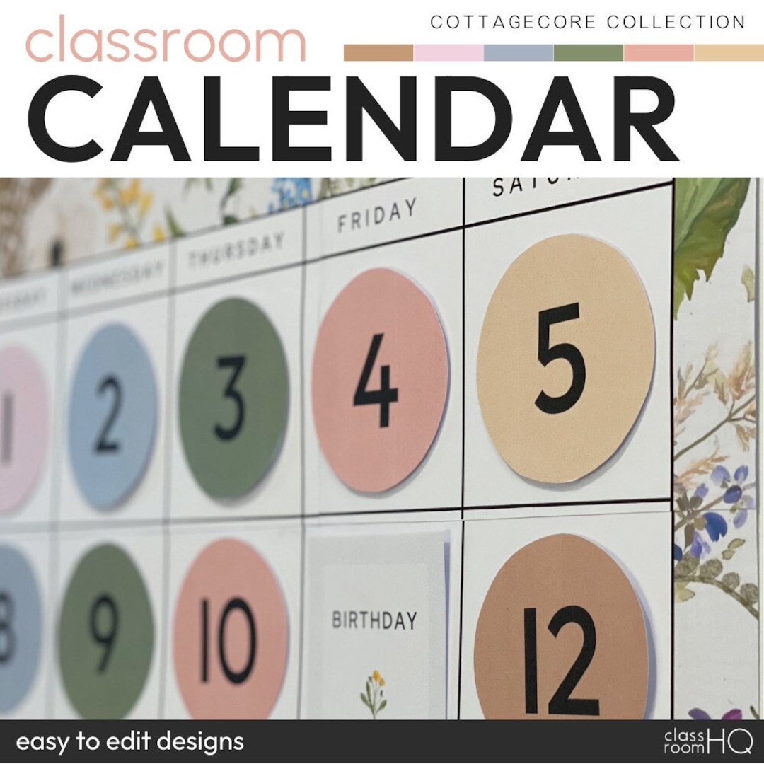 Vintage Cozy Natural Theme Classroom Decor Editable Large Classroom ...