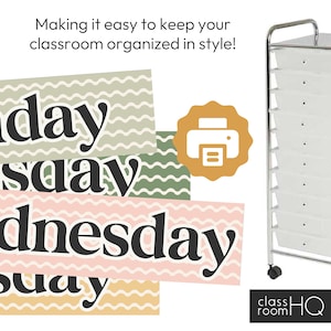 Vintage Retro Daisy Calm Classroom Theme Editable Teacher Trolley 10 ...