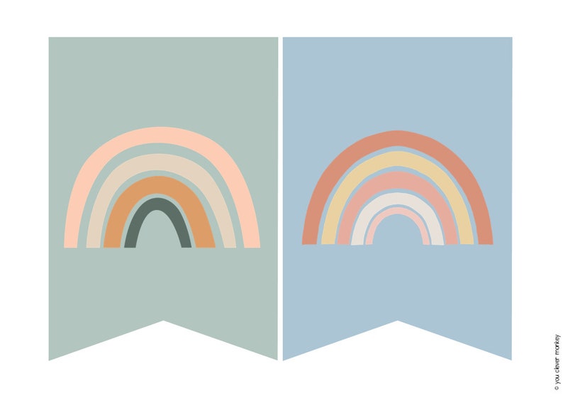 Modern BOHO RAINBOW Classroom Bunting Pack - Etsy