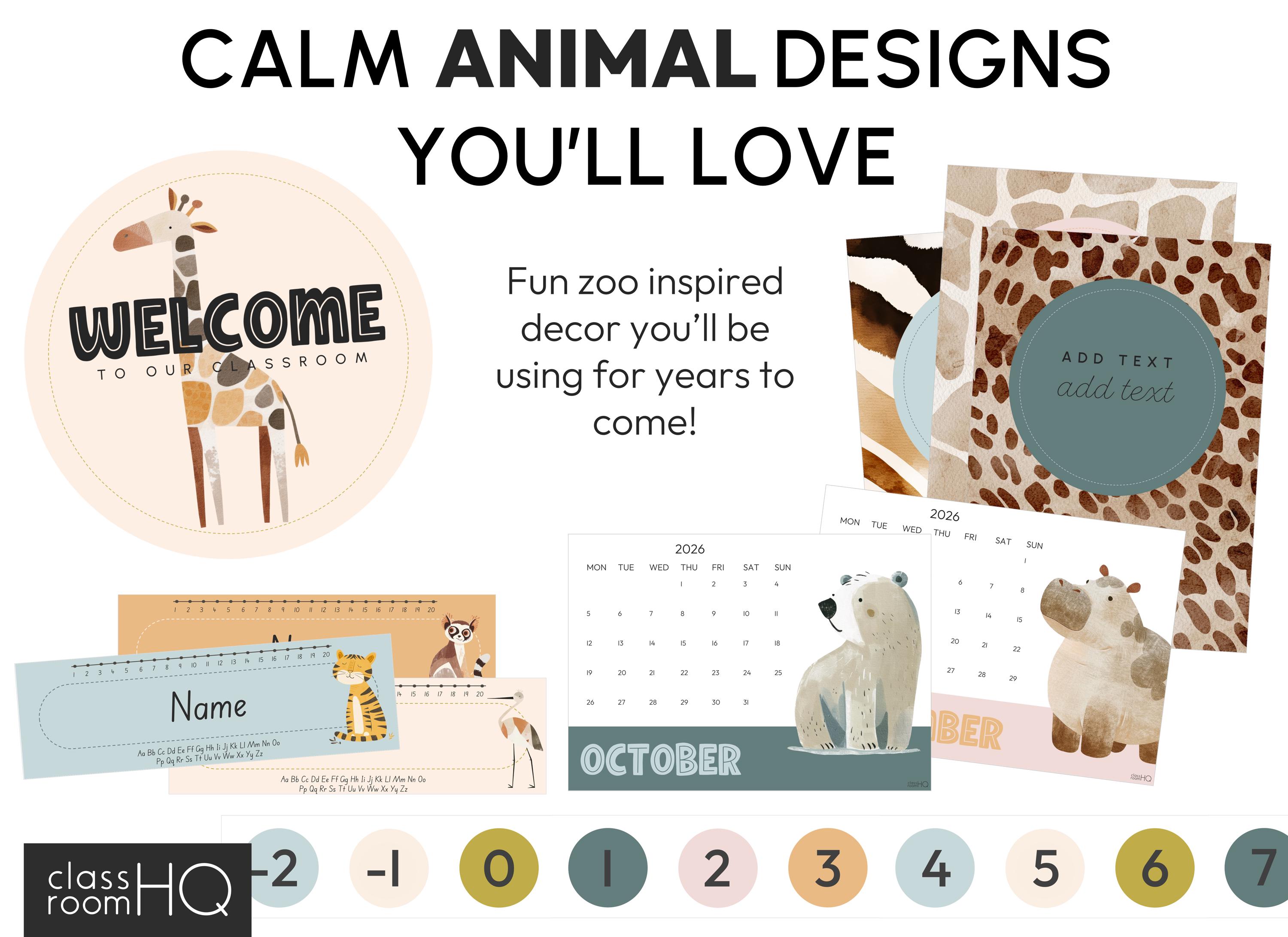 Wild Animal Zoo Classroom Theme ZOO TALES Classroom Decor Bundle - Etsy
