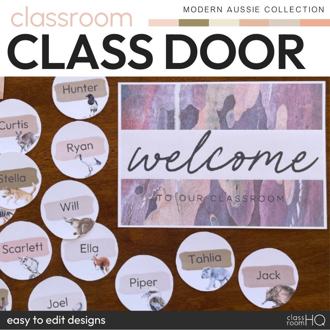 MODERN AUSSIE Classroom Door Bulletin Board Display Pack Australian ...