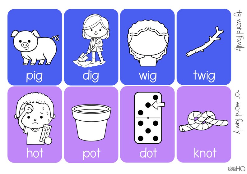 Rhyming Word SNAP Card Game - Etsy