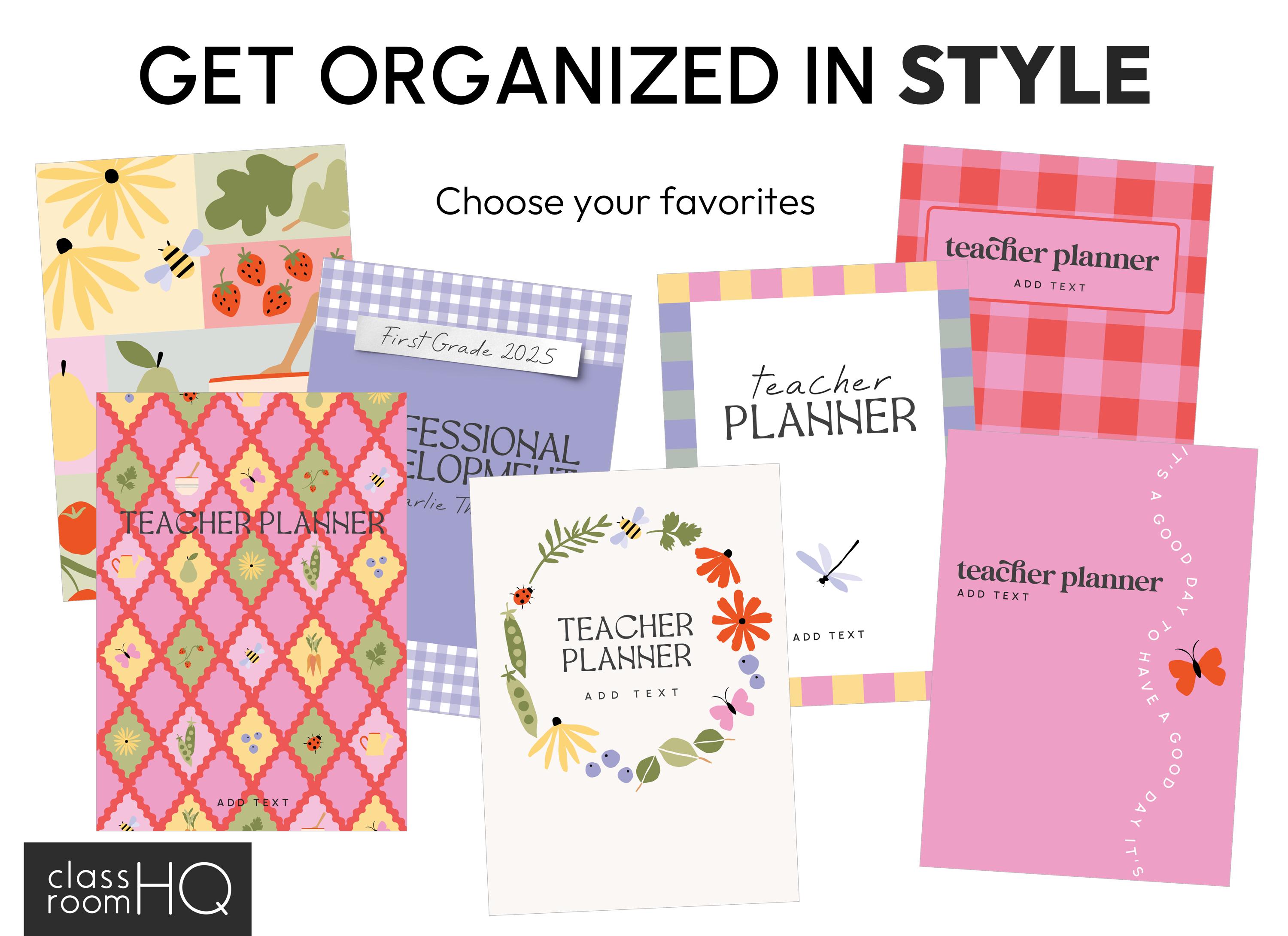 Editable Binder Covers & Student Book Covers | SPRING GARDEN Classroom ...