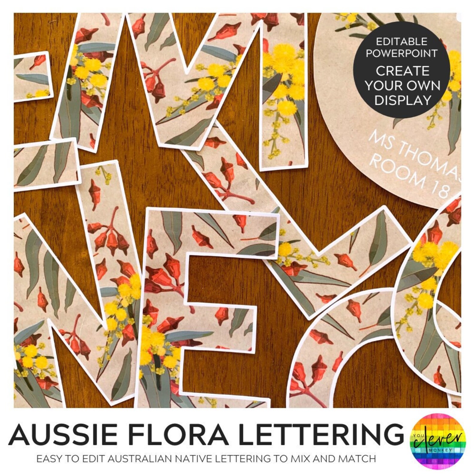 AUSSIE FLORA Bulletin Board Lettering Pack - Etsy