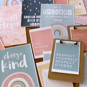 Modern BOHO RAINBOW Classroom Decor Complete Bundle - Etsy