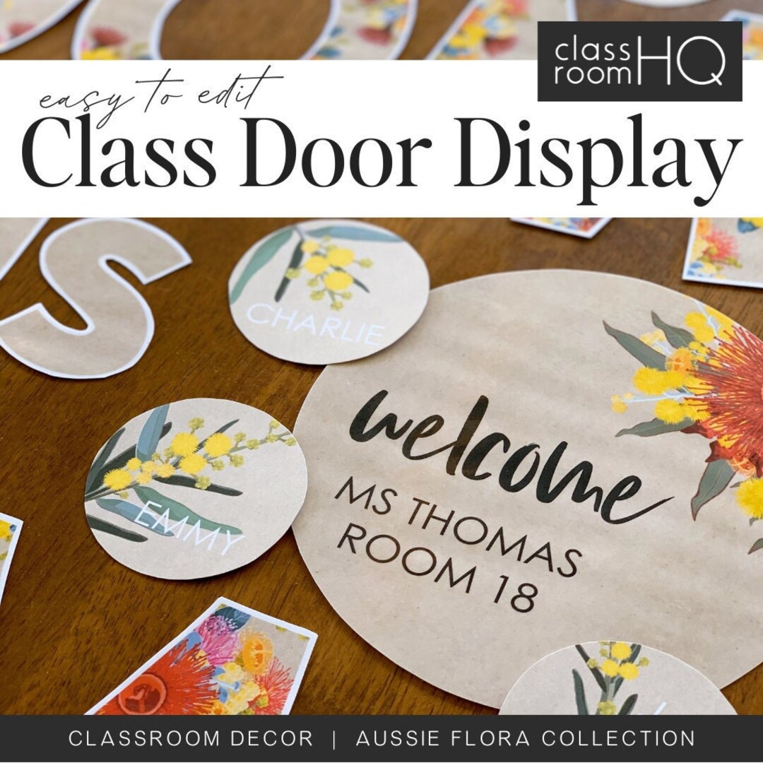 AUSSIE FLORA Classroom Door Banner Pack - Etsy