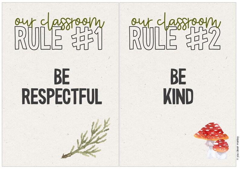 Woodland Forest INTO THE WOODS Classroom Labels Signs Pack - Etsy