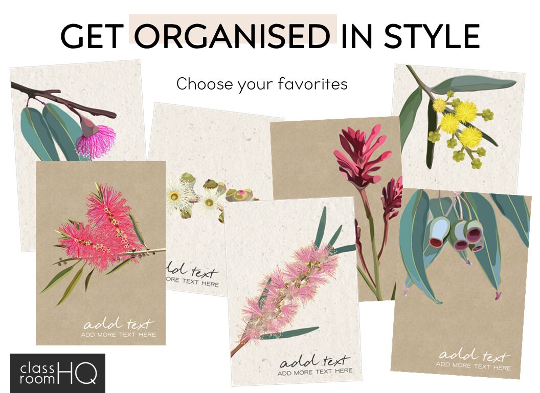 AUSSIE FLORA Binder Covers Pack - Etsy