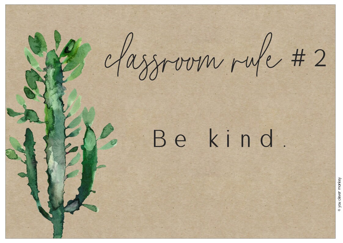 CACTUS Classroom Labels Signs Pack | Etsy