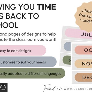 Vintage Cozy Natural Theme Classroom Decor Editable Large Classroom ...