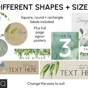 Australian Eucalyptus Natural Theme Editable Classroom Labels + Signs ...