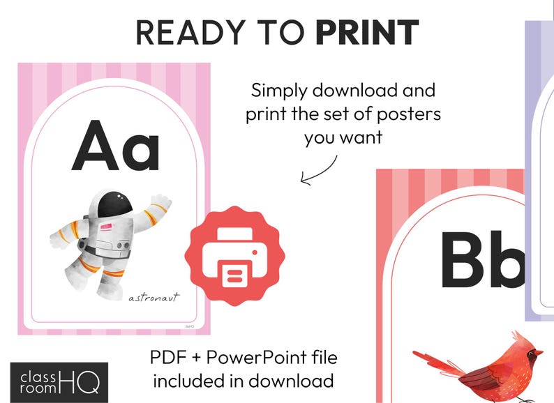 Editable Alphabet Posters | SPRING GARDEN Classroom Decor | Modern ...