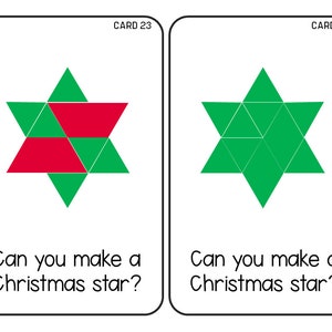Christmas STEM Pattern Block Challenge Cards - Etsy UK