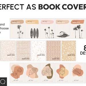 Modern Neutral Boho Theme Classroom Decor Editable Binder Covers and ...