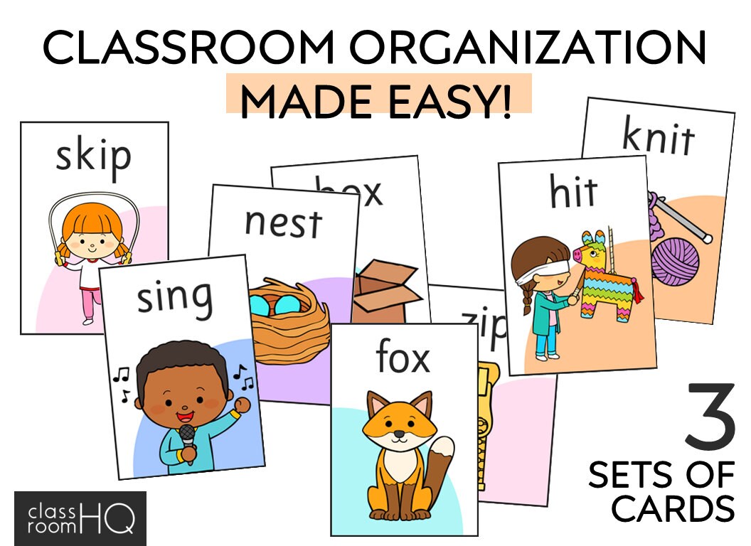 Pick A Partner Rhyming Word Partner Cards for Class - Etsy