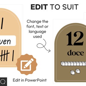 Modern Neutral Boho Theme Classroom Decor Number Posters | BOHO SUMMER ...