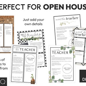 Botanical Greenery Theme Classroom Decor Editable Meet the Teacher ...