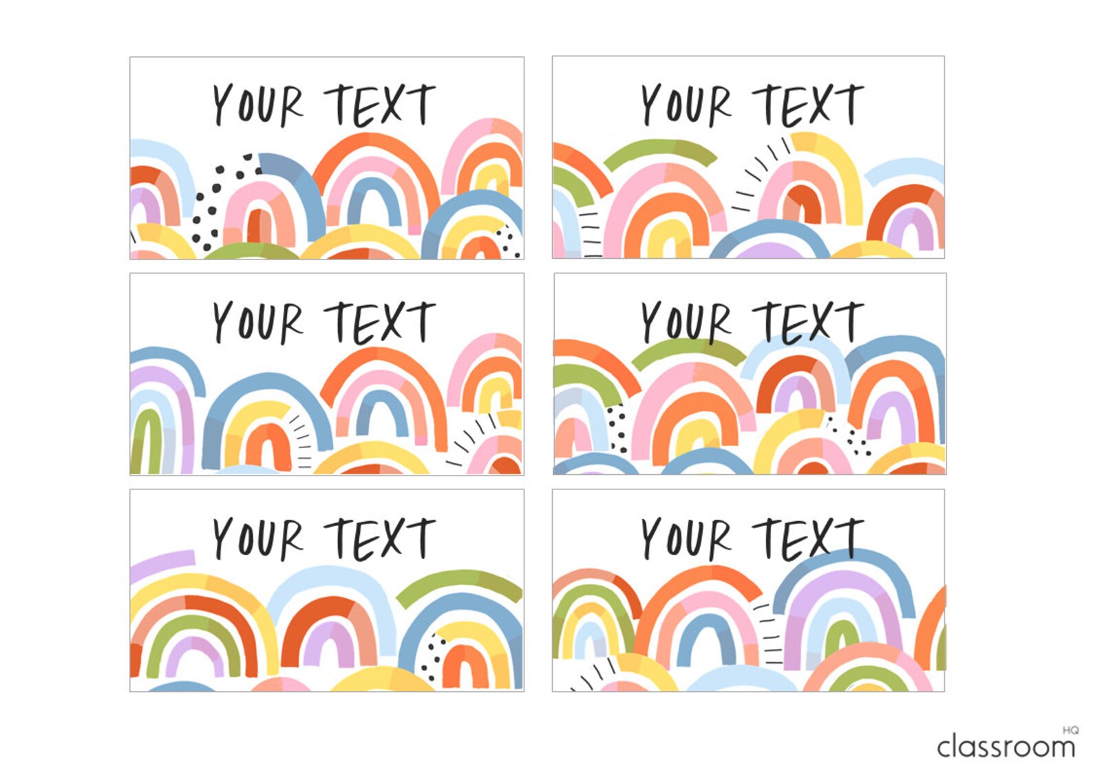Pastel Modern Rainbow Classroom Decor Editable Teacher Toolbox Labels ...