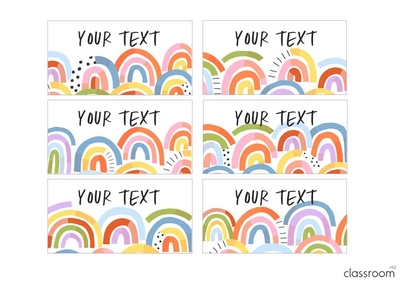 Pastel Modern Rainbow Classroom Decor Editable Teacher Toolbox Labels ...